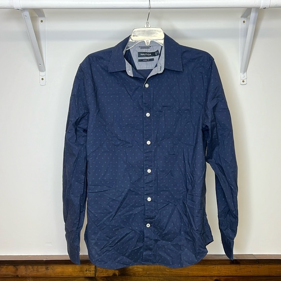 Nautica | Shirts | Nautica Classic Fit Blue Green Design Button Down ...